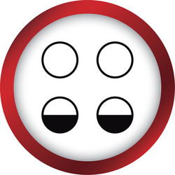 Sign lights low symbol Royalty Free Vector Image