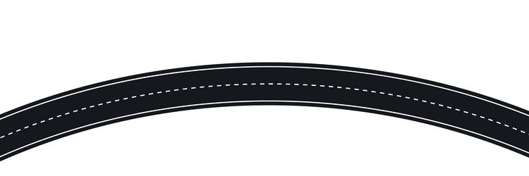 Top view on road map curve highway roadway Vector Image