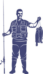 Angler design creative logo design Royalty Free Vector Image