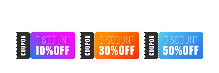 Voucher templates discount templates Royalty Free Vector