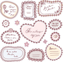 Vintage cute floral frame Royalty Free Vector Image