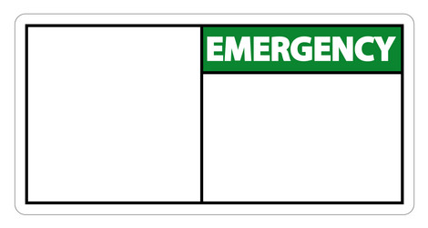 Symbol emergency sign label on white background Vector Image