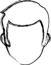 Male faceless head Royalty Free Vector Image - VectorStock