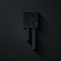 Black temperature and humidity sensor icon Vector Image