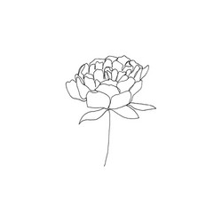 Simple continuous line art design Royalty Free Vector Image