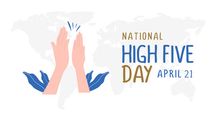 High five hand concept Royalty Free Vector Image