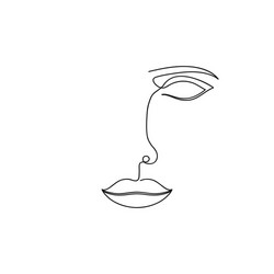 One Line Face Drawing Vector Images (over 10,000)