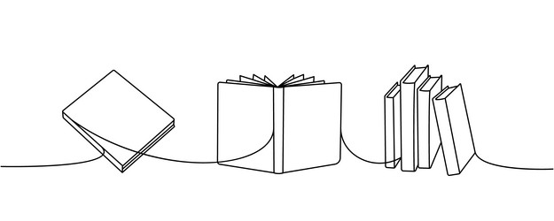 Continuous Line Book Vector Images (over 2,300)