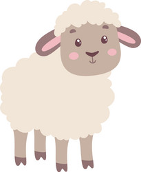 Sheep animal blinking Royalty Free Vector Image