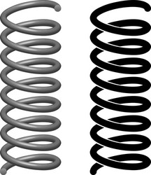 Metal spring set Royalty Free Vector Image - VectorStock