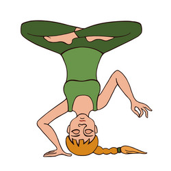 Indian yogi meditates on white background Vector Image