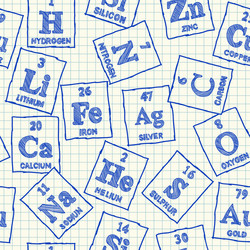 Chemical elements - periodic table seamless patt Vector Image