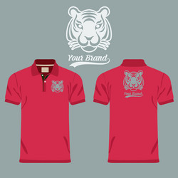 Collared shirt design template Royalty Free Vector Image