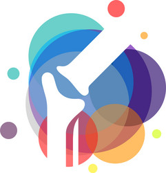 Colorful bone logo knee logo designs template Vector Image