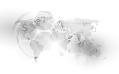 World countries currency map stock exchange Vector Image