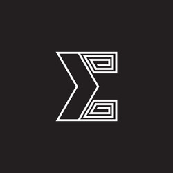 Sigma simple triangle geometric mosaic symbol Vector Image