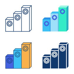 Scalability blue gradient concept icon Royalty Free Vector