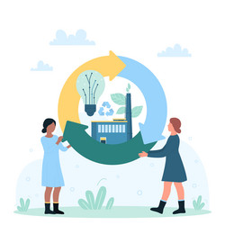 Circular economy waste management and recycling Vector Image