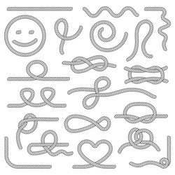 Nautical ropes frames set Royalty Free Vector Image