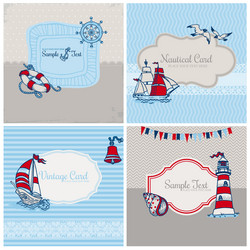 Nautical card Royalty Free Vector Image - VectorStock