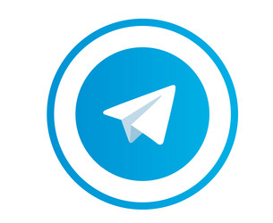 Telegram social media icon abstract symbol Vector Image