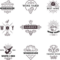 Wine bottle label Royalty Free Vector Image - VectorStock
