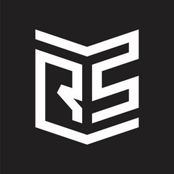 Rs logo monogram with shield and circluar shape Vector Image