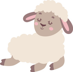 Sheep animal blinking Royalty Free Vector Image
