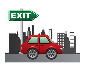 Road Sign Exit Vector Images (over 3,700)