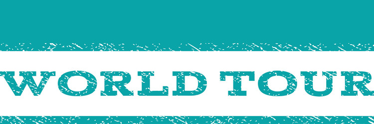 World tour watermark stamp Royalty Free Vector Image