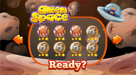 Space race game background Royalty Free Vector Image