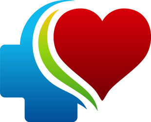 Love health logo designs concept Royalty Free Vector Image