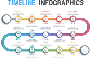 Business timeline infographics working process Vector Image