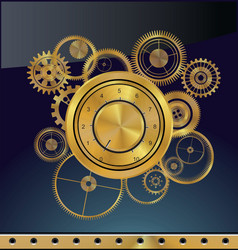 Complex Gear Mechanism Background Royalty Free Vector Image