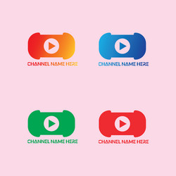 Channel logo and video logo design Royalty Free Vector Image