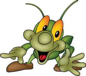 Happy bug Royalty Free Vector Image - VectorStock