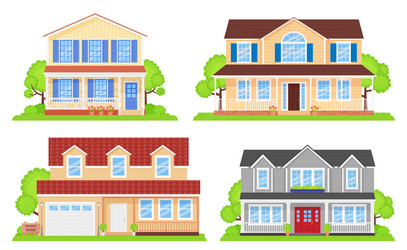 House front exterior home building Royalty Free Vector Image