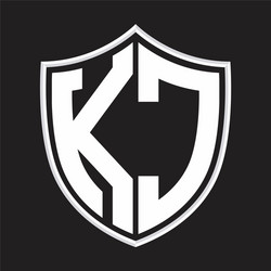 Kc logo monogram with piece circle ribbon style Vector Image