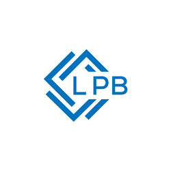 Lpb abstract technology logo design on black Vector Image