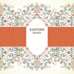 Seamless border in eastern style Royalty Free Vector Image