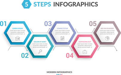 5 steps infographics Royalty Free Vector Image