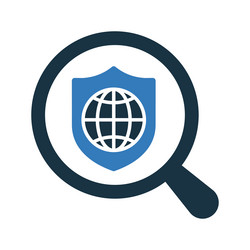 Browsing safe search icon blue color design Vector Image