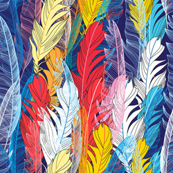Feathers realistic pattern Royalty Free Vector Image