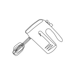 Stand mixer continuous line drawing one line art Vector Image