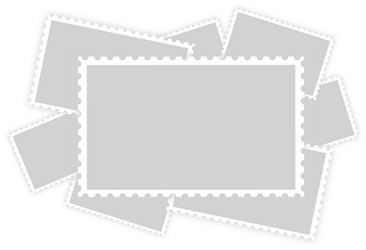 Old blank postage paper stamp frame on white Vector Image