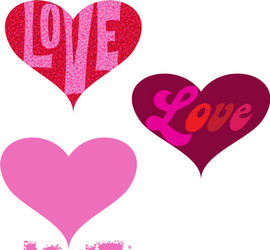 Cute valentine birds in pink glitter heart Vector Image