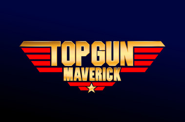 Top gun maverick typography icon with two colors Vector Image