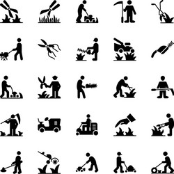 Grass cutting Royalty Free Vector Image - VectorStock