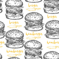 Fast food background vegetable vegan burger Vector Image