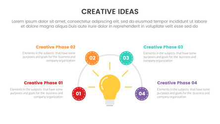 Creative idea concept infographic 4 point stage Vector Image
